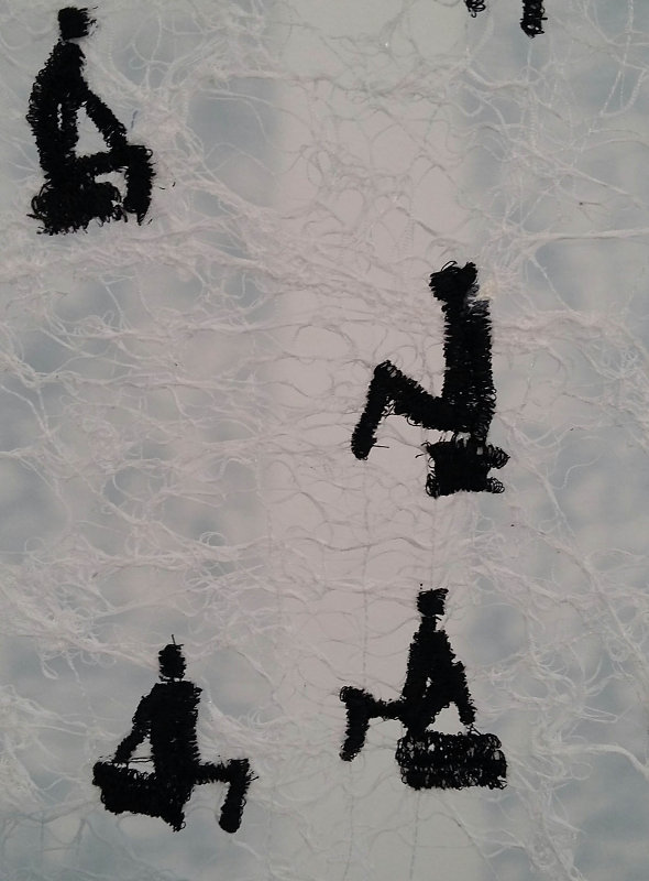 Displaced People detail - Grange Art Studio