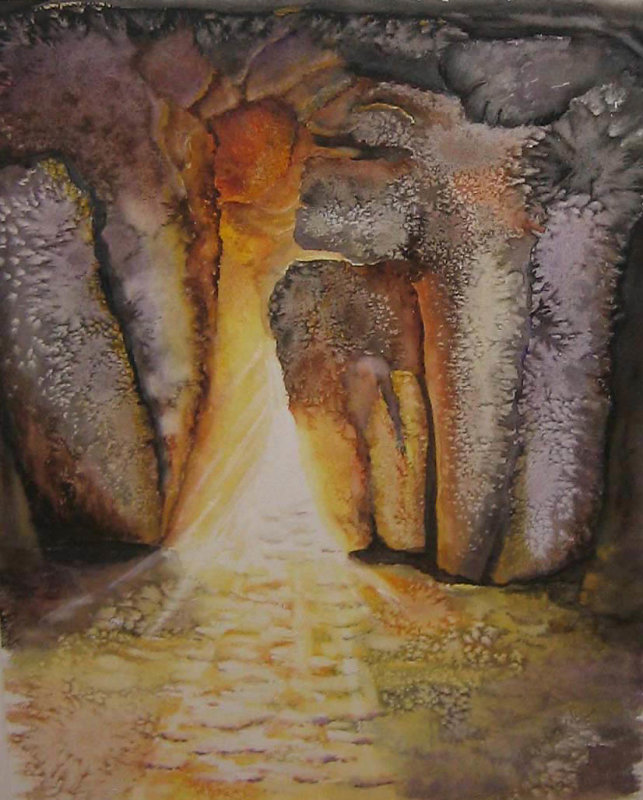 Newgrange-watercolour-and-salt.jpg - Grange Art Studio